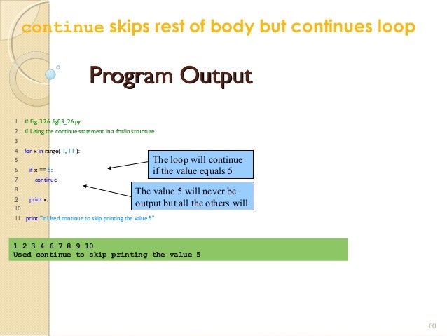 Python Control Structures