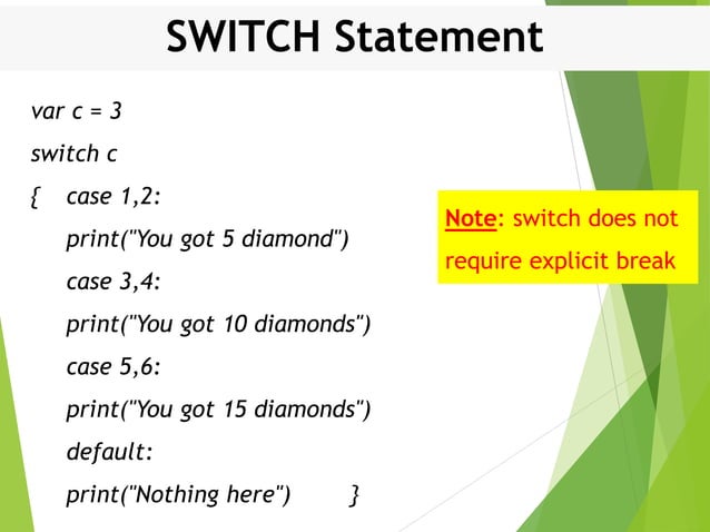 Control structures IN SWIFT | PDF