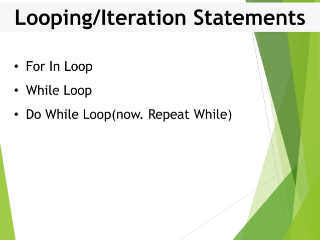 Control structures IN SWIFT | PDF