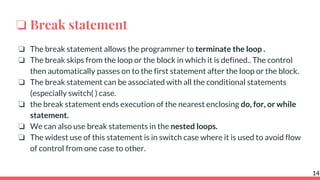 Control structures | PPTX