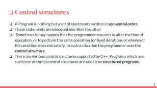 Control structures | PPTX