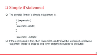 Control structures | PPTX