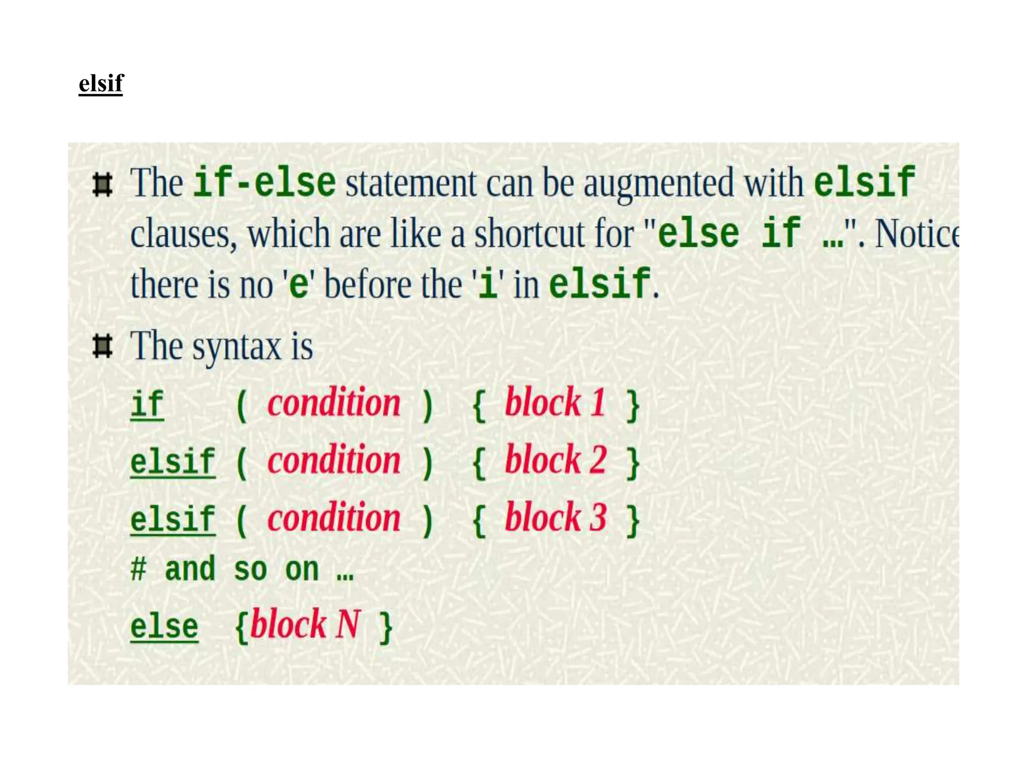 Types Of Control Structures Seen In Perlppt Programming Languages Computing