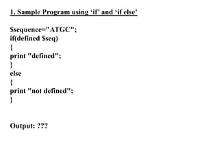 TYPES OF CONTROL STRUCTURES SEEN IN PERL.ppt | Programming Languages | Computing