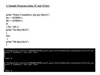 TYPES OF CONTROL STRUCTURES SEEN IN PERL.ppt | Programming Languages | Computing