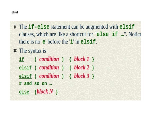 TYPES OF CONTROL STRUCTURES SEEN IN PERL.ppt | Programming Languages ...