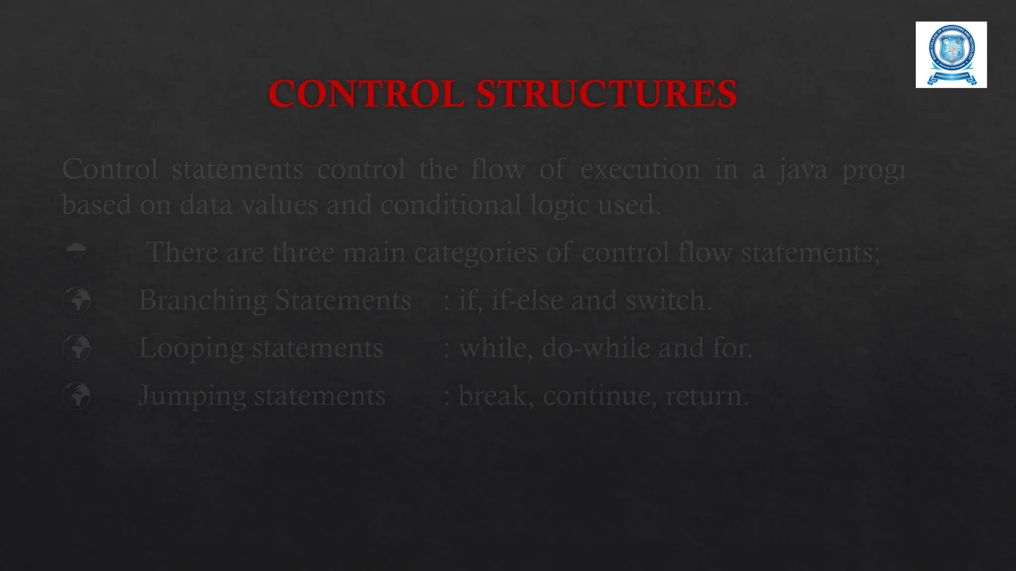 Control structures in java object oriented programming.pptx