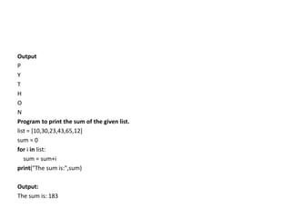 Control structures pyhton | PPT
