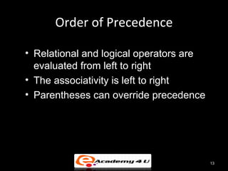 Control structures selection | PPT