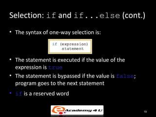 Control structures selection | PPT