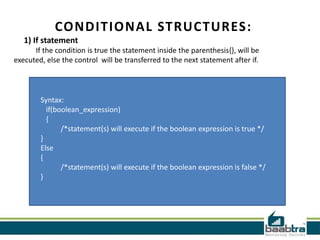 Control structures in c | PPTX