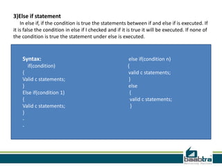 Control structures in c | PPTX
