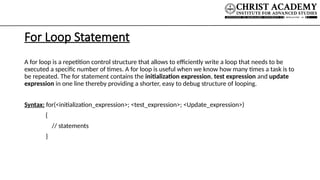 Control Structures Looping statements PPT.pptx