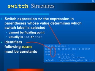 Control structures in C++ Programming Language | PPT