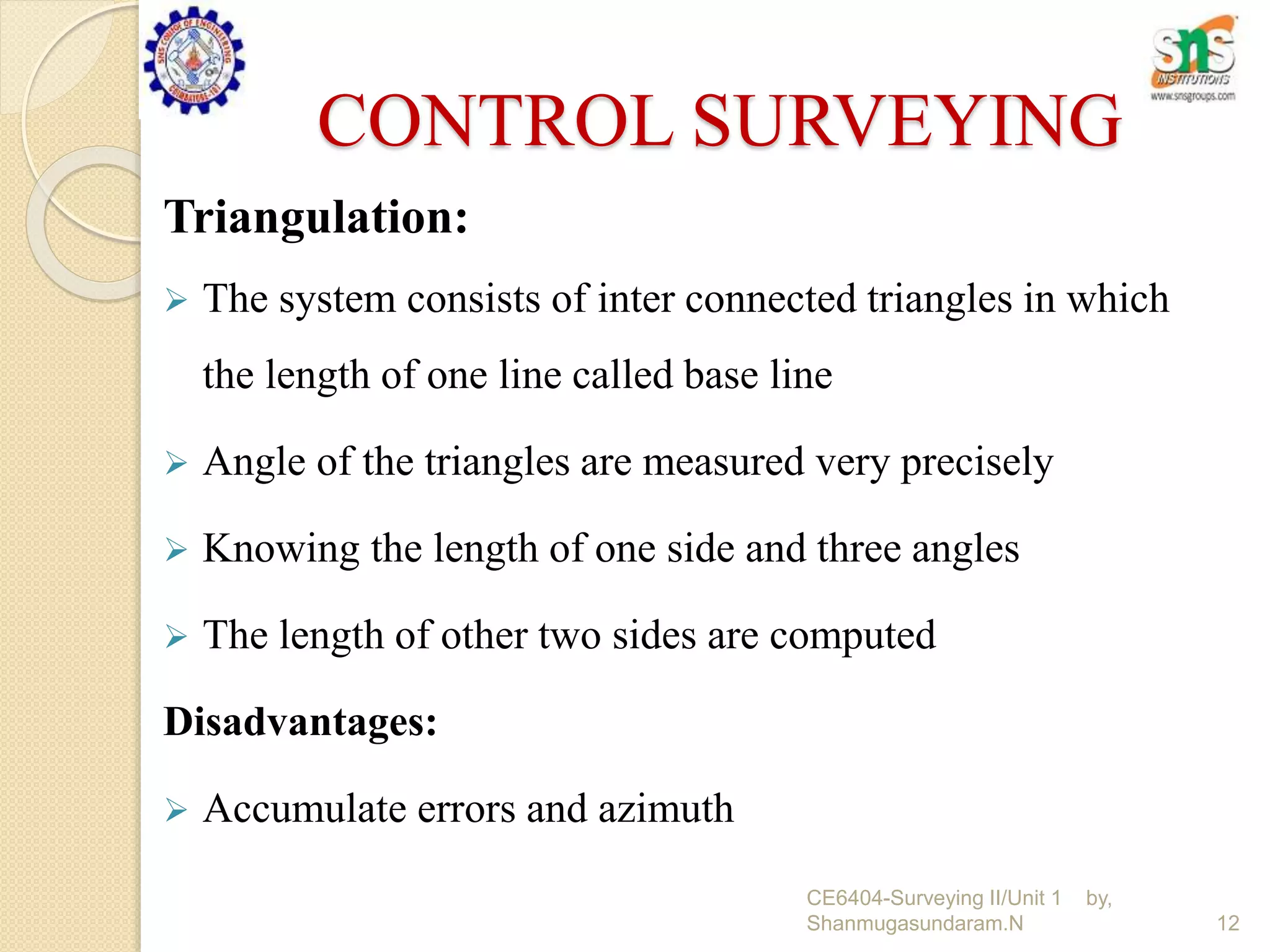 Control surveying | PPTX
