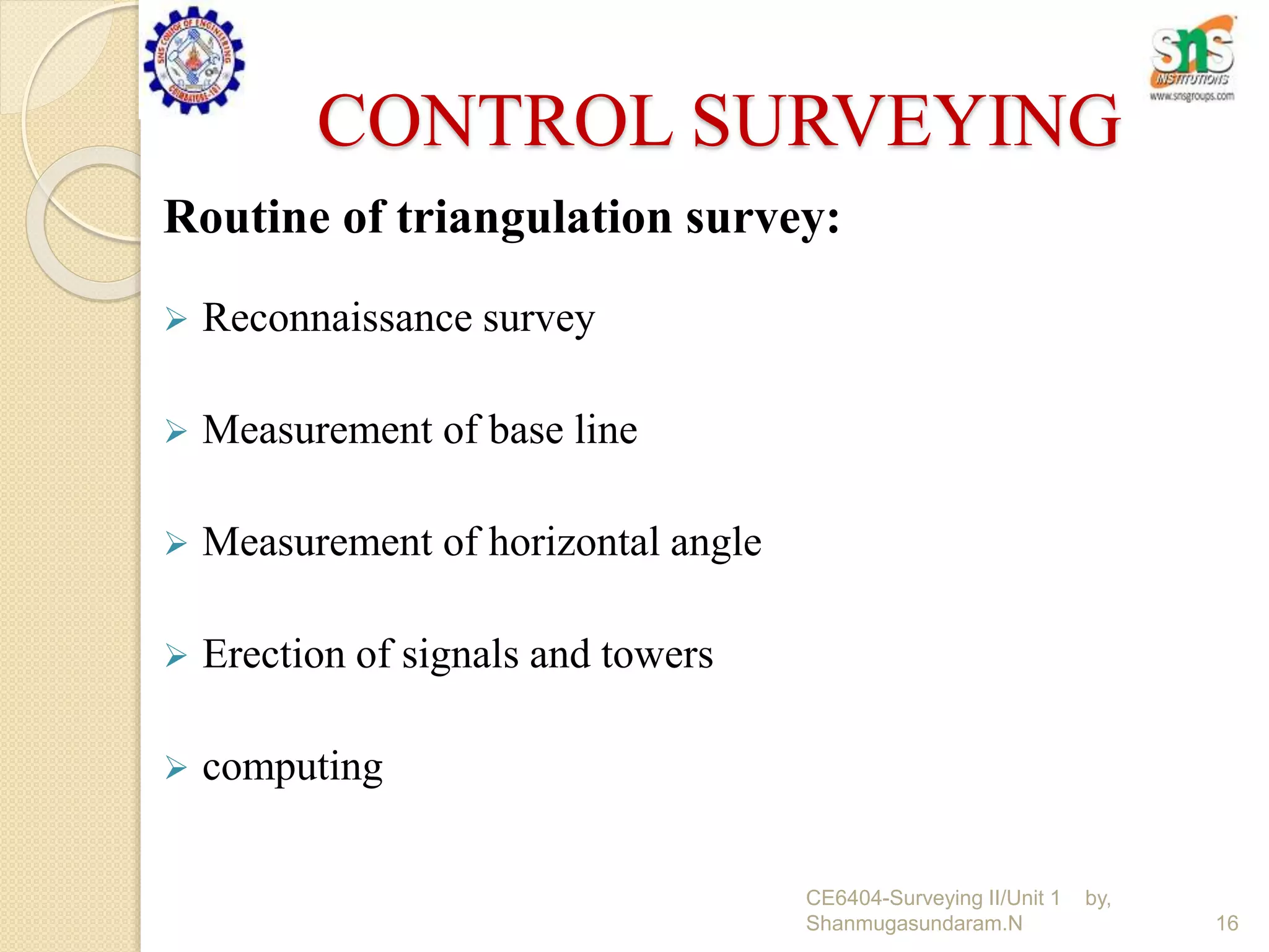 Control surveying | PPTX