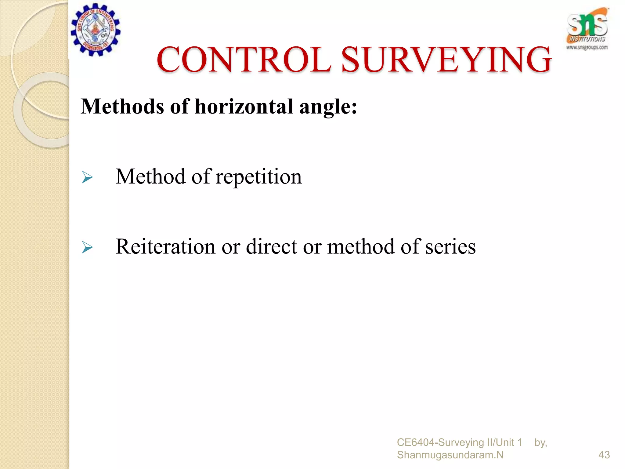 Control surveying | PPTX