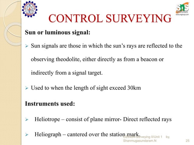 Control surveying | PPTX | Geology | Science