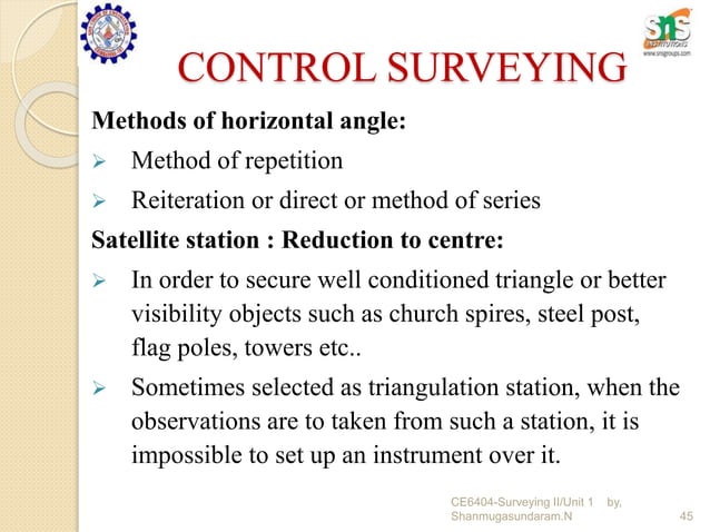 Control surveying | PPTX | Geology | Science