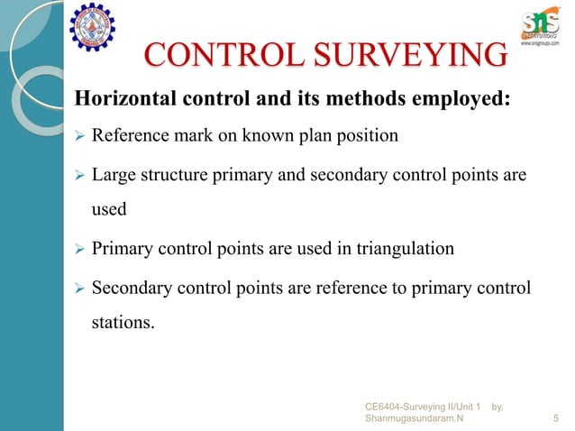 Control surveying | PPTX | Geology | Science