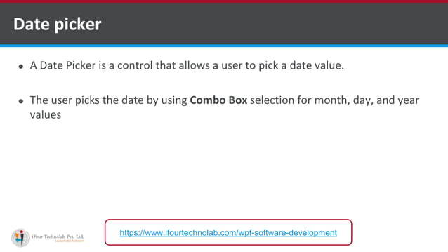 Controls Use In Windows Presentation Foundation Wpf Pptx Desktop Publishing Computer