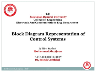 Block Diagram For Control Systems. | PPT