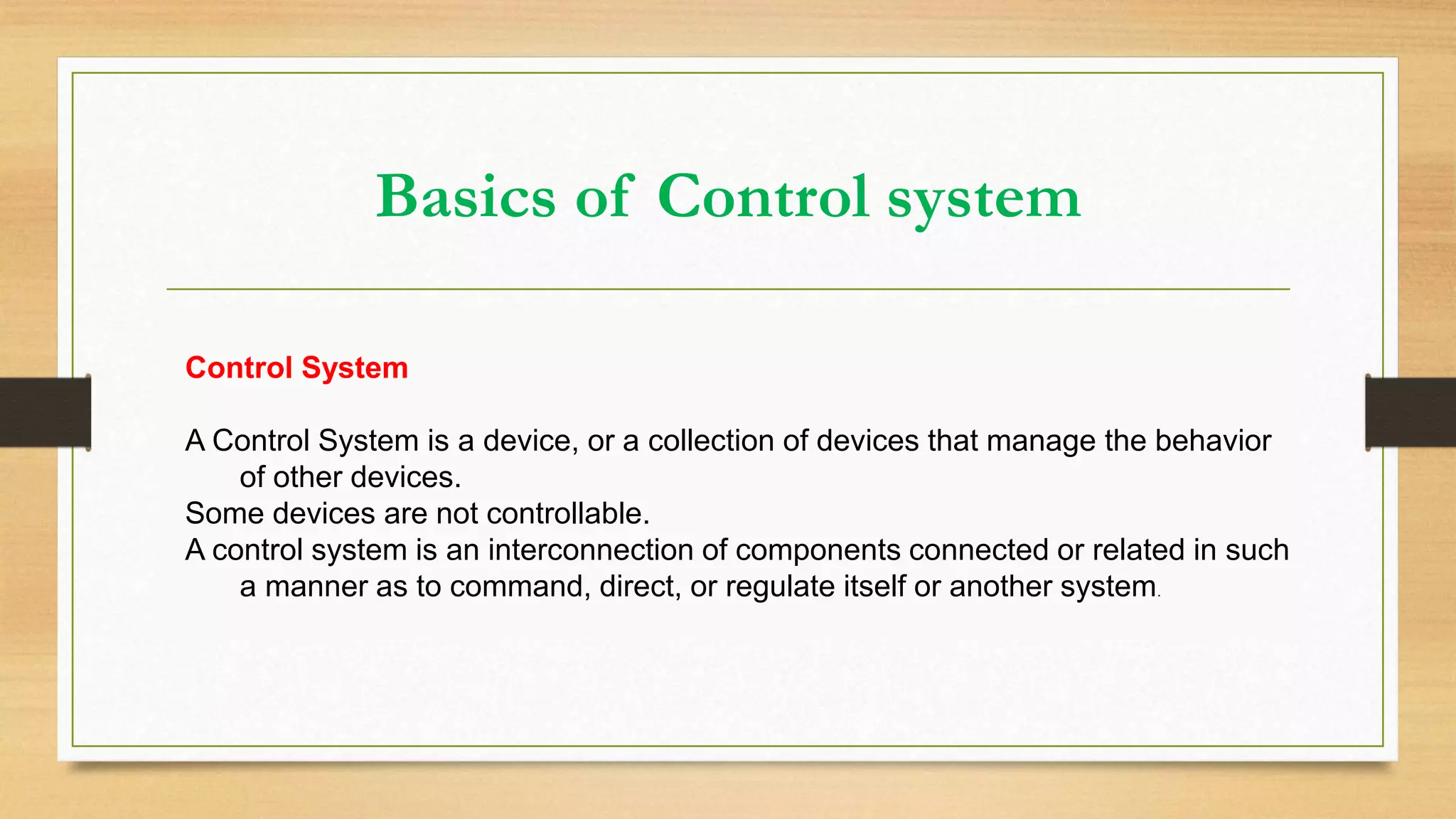 Control system | PPTX