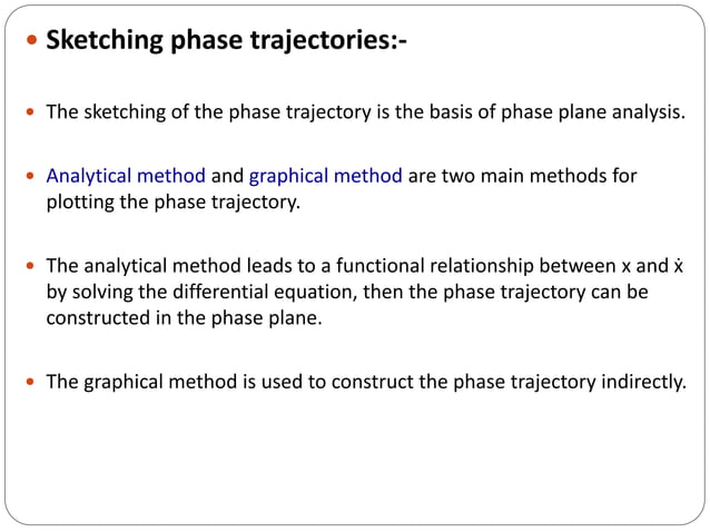 NONLINEAR CONTROL SYSTEM (Phase plane & Phase Trajectory Method) | PPTX