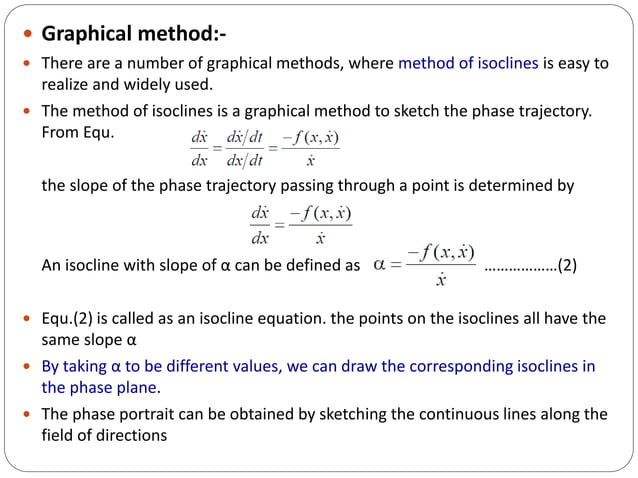 NONLINEAR CONTROL SYSTEM (Phase plane & Phase Trajectory Method) | PPTX