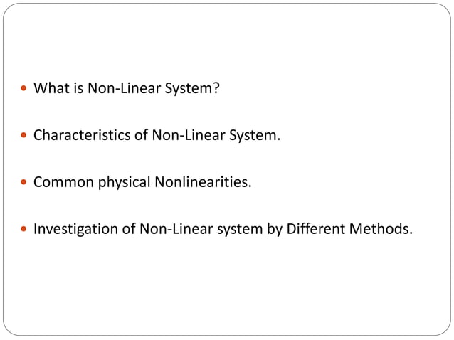 NONLINEAR CONTROL SYSTEM (Phase plane & Phase Trajectory Method) | PPTX