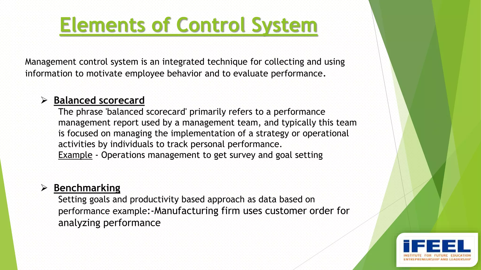 Control system | PPTX | Executive Leadership & Management | Business
