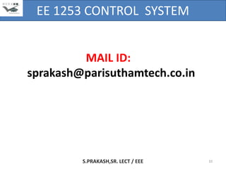 Control systems (II-EEE) | PPTX | Technology & Computing