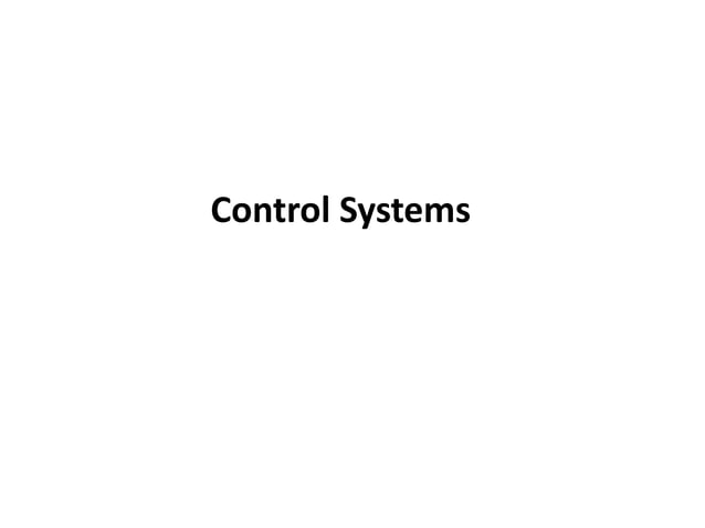 Control system introduction for different application | PDF