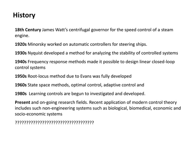 Control system introduction for different application | PDF
