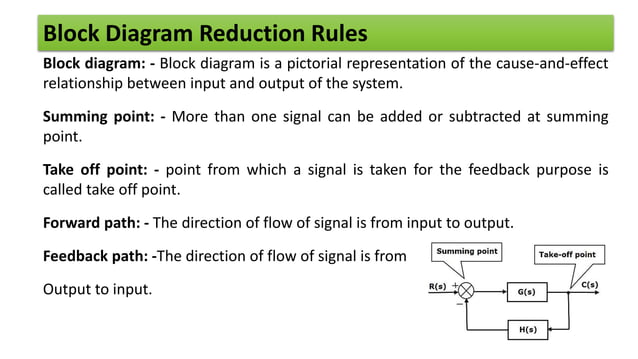 Control system basics, block diagram and signal flow graph | PPTX