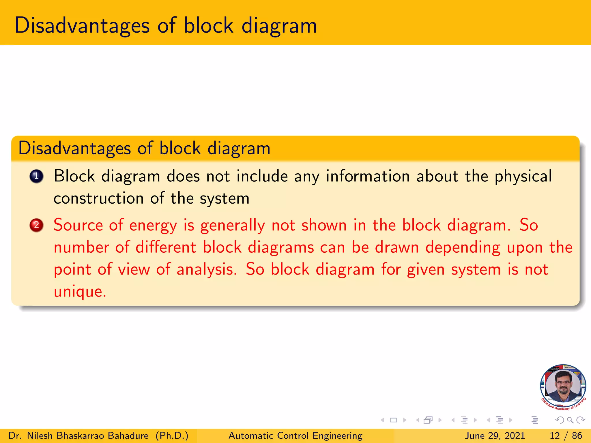 Control system block diagram | PDF