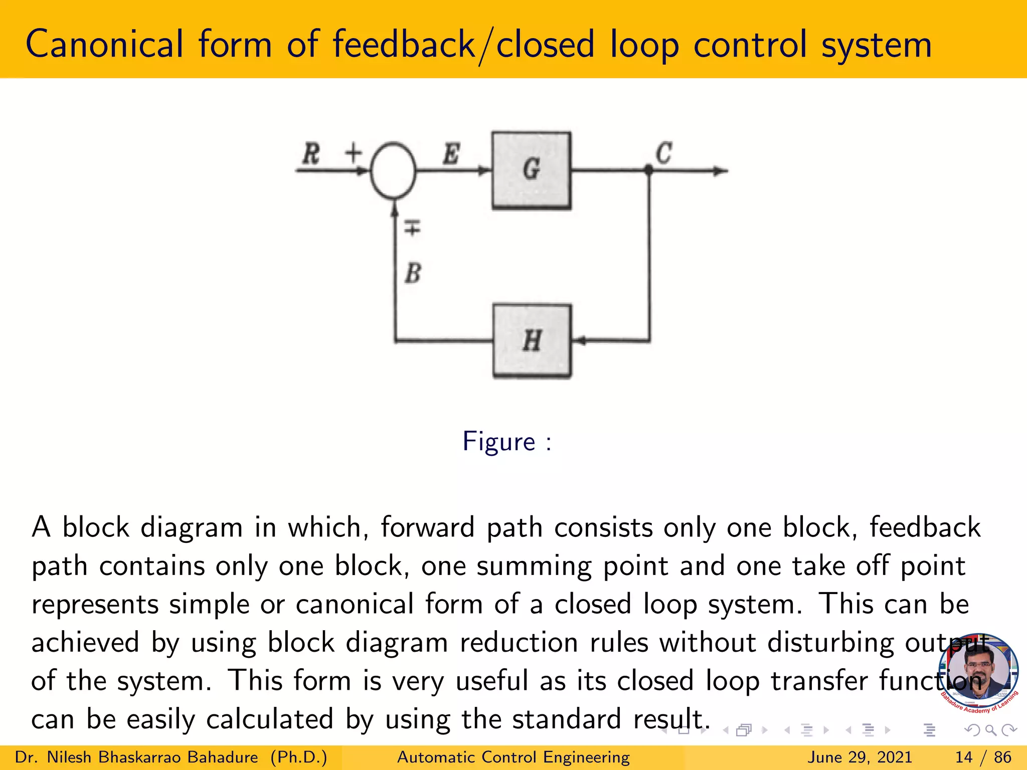 Control system block diagram | PDF