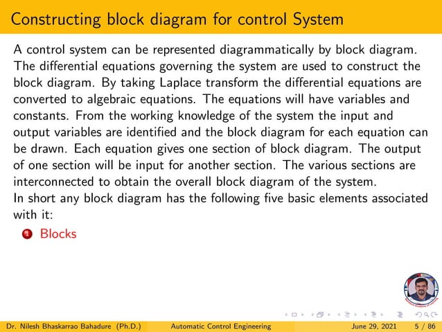 Control system block diagram | PDF