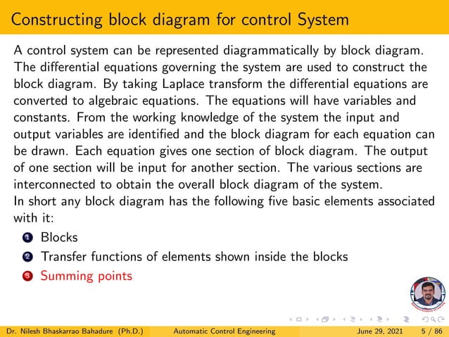 Control system block diagram | PDF