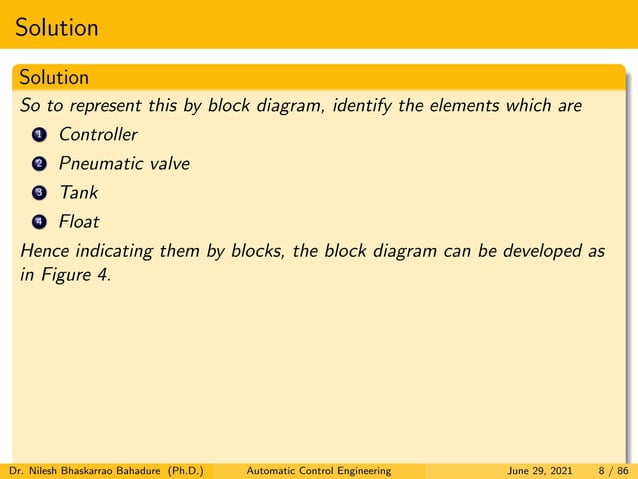 Control system block diagram | PDF