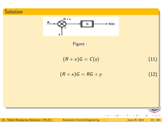 Control system block diagram | PDF