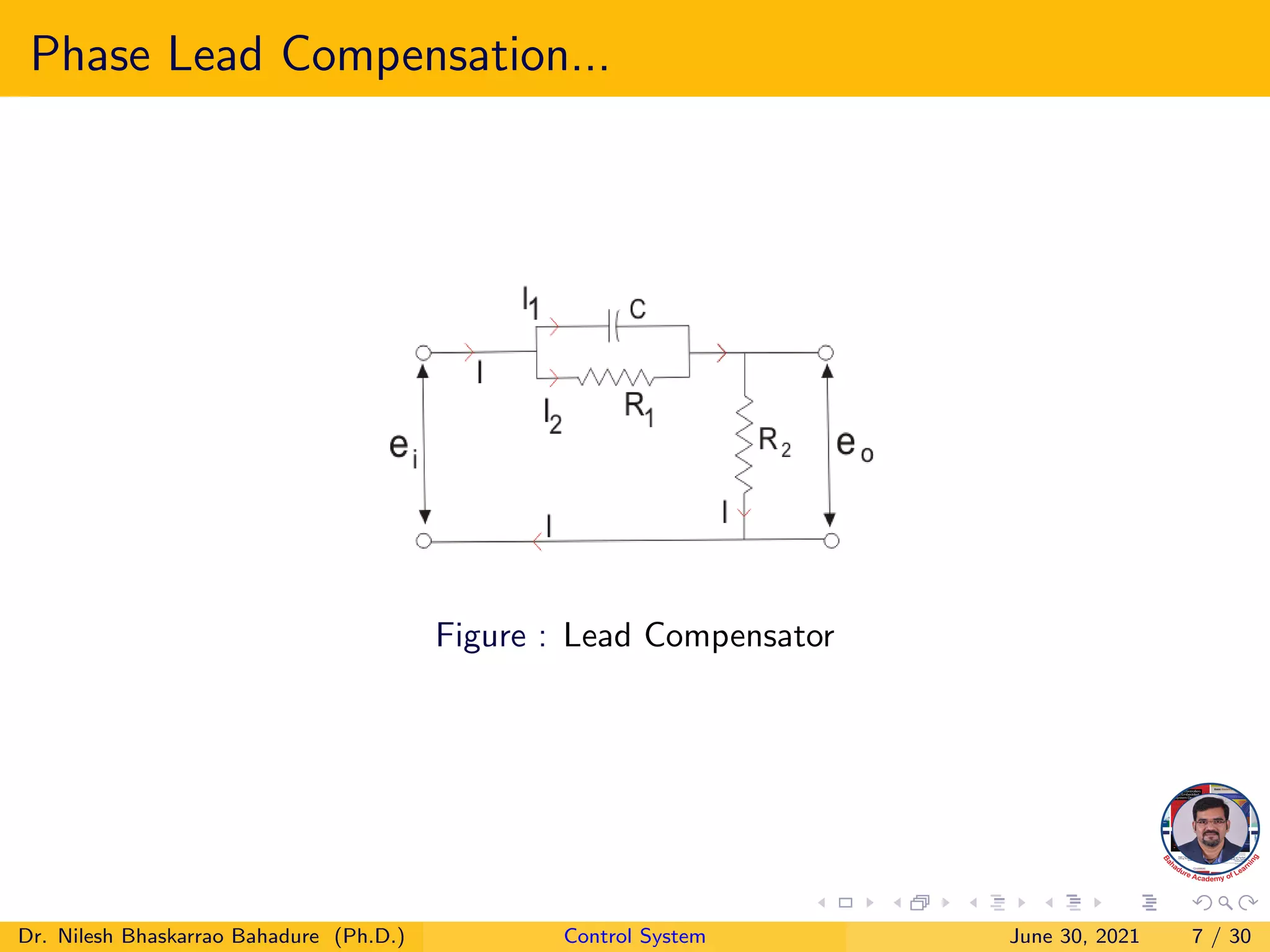 Control system compensator lag lead | PDF