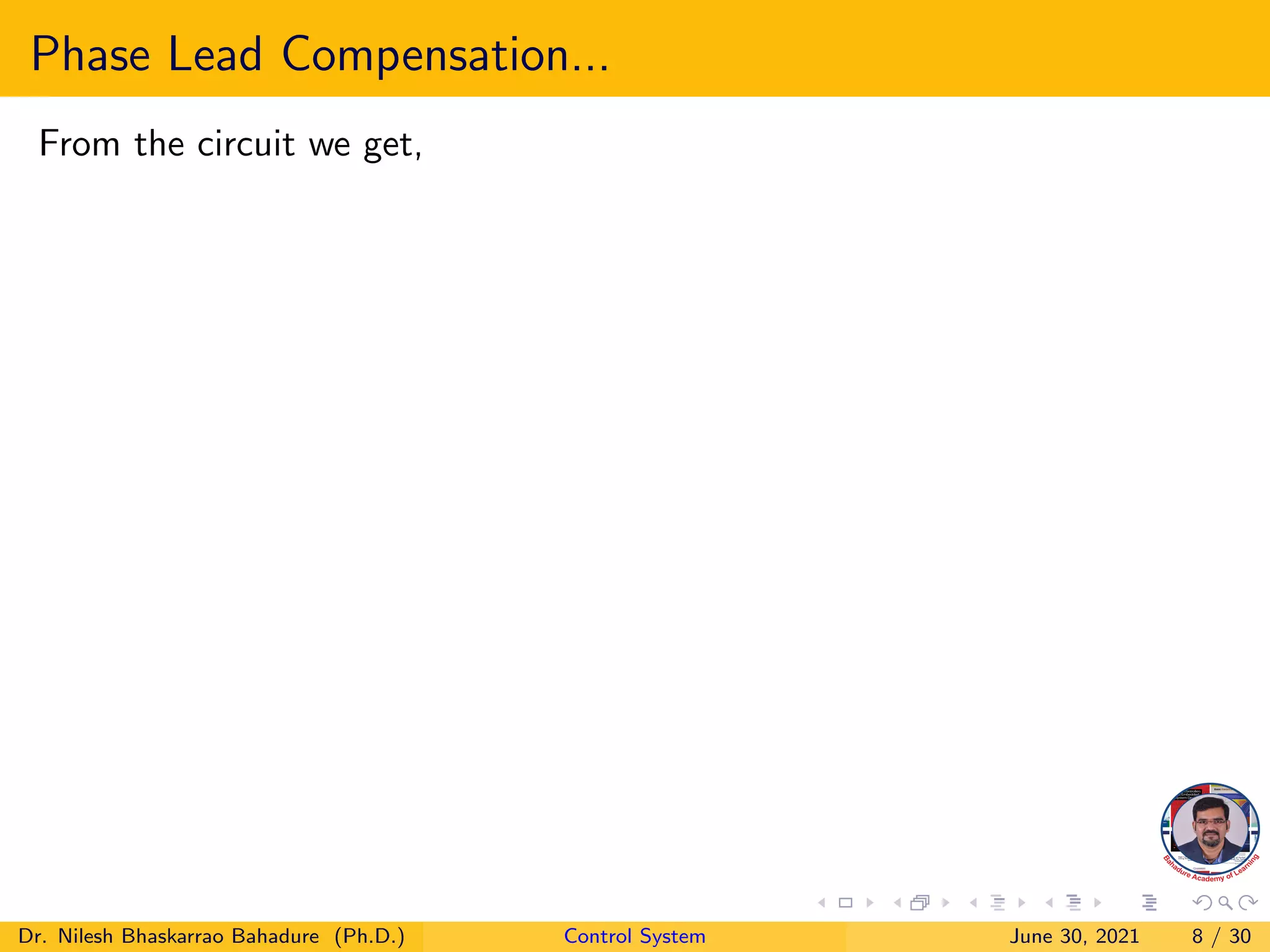 Control system compensator lag lead | PDF