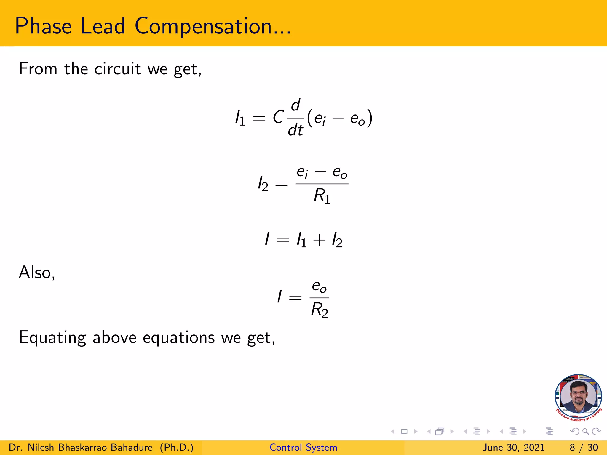 Control system compensator lag lead | PDF