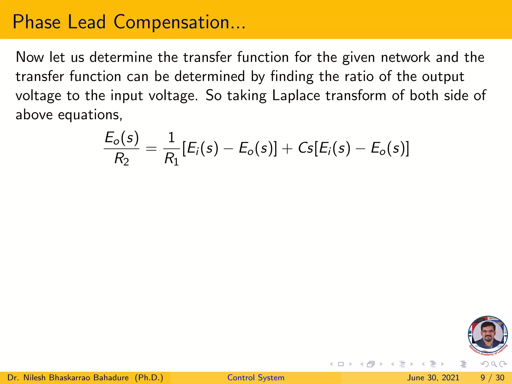 Control system compensator lag lead | PDF