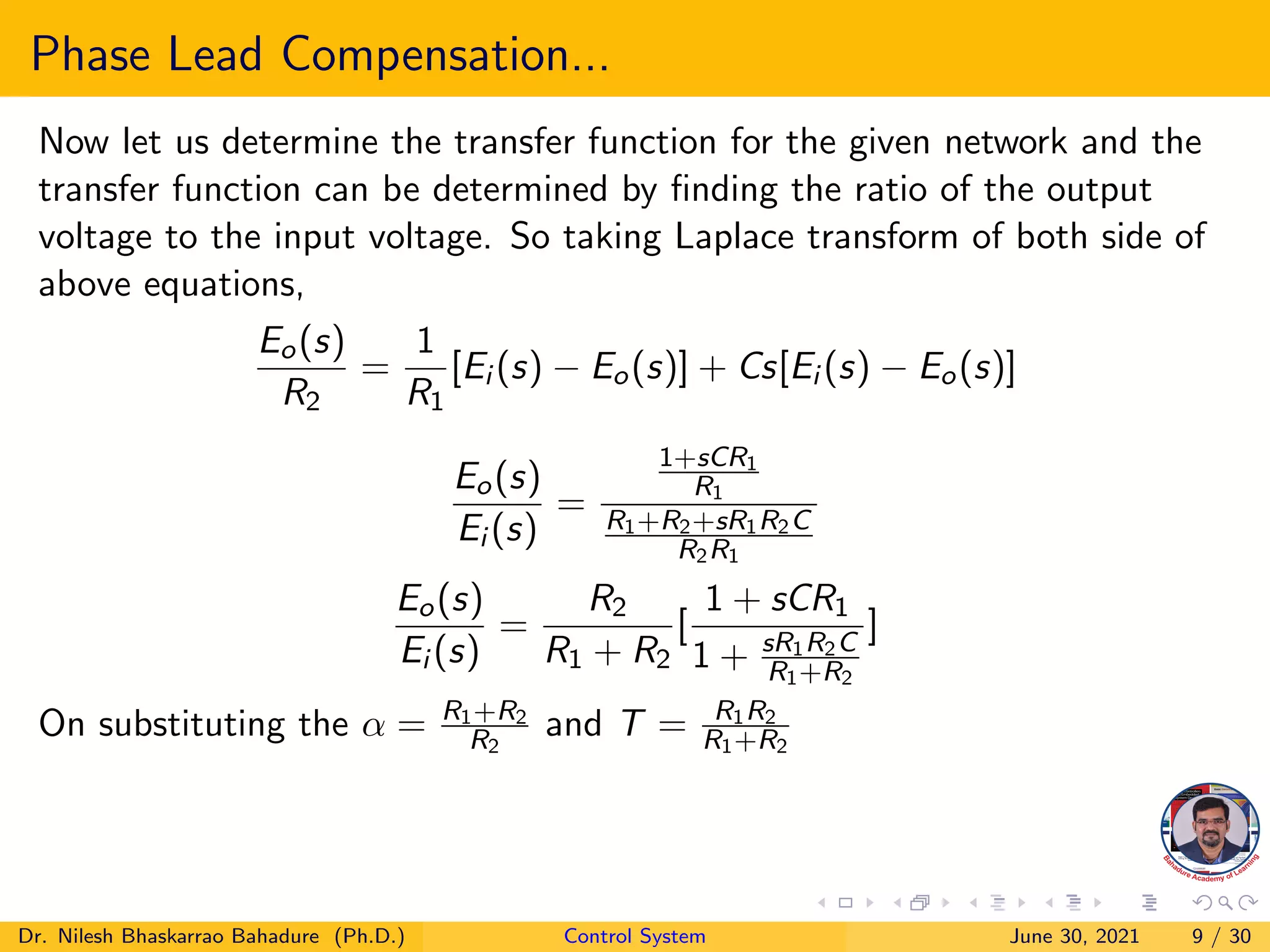 Control system compensator lag lead | PDF