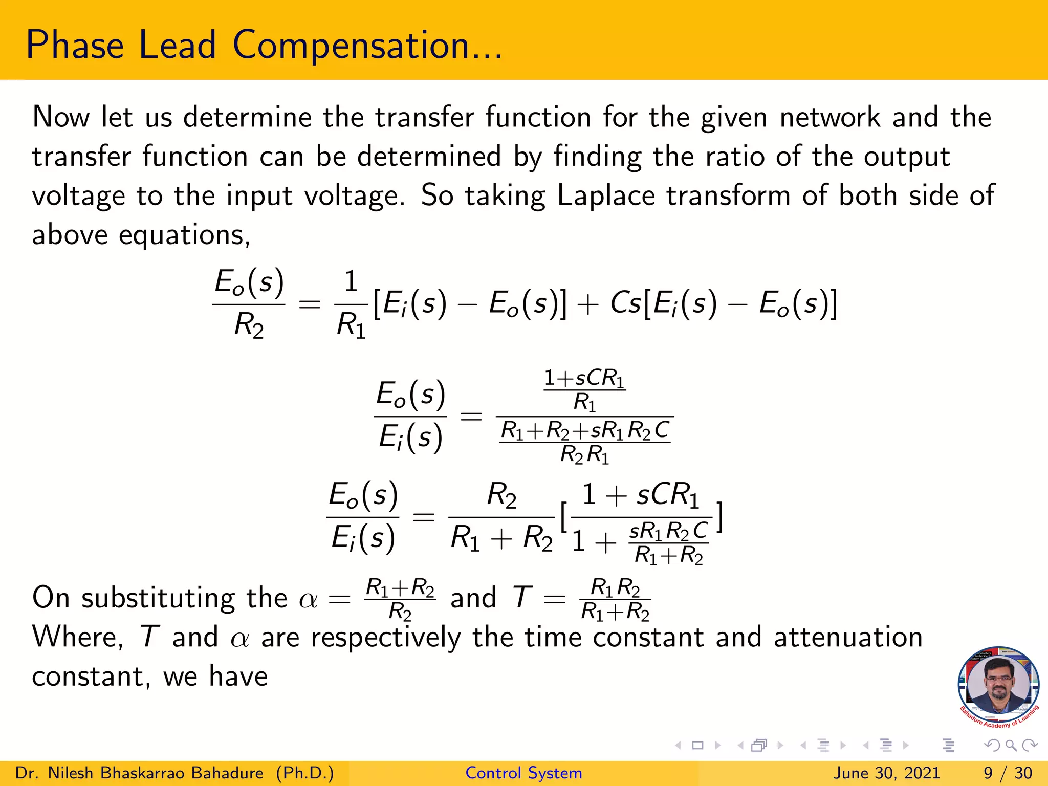 Control system compensator lag lead | PDF