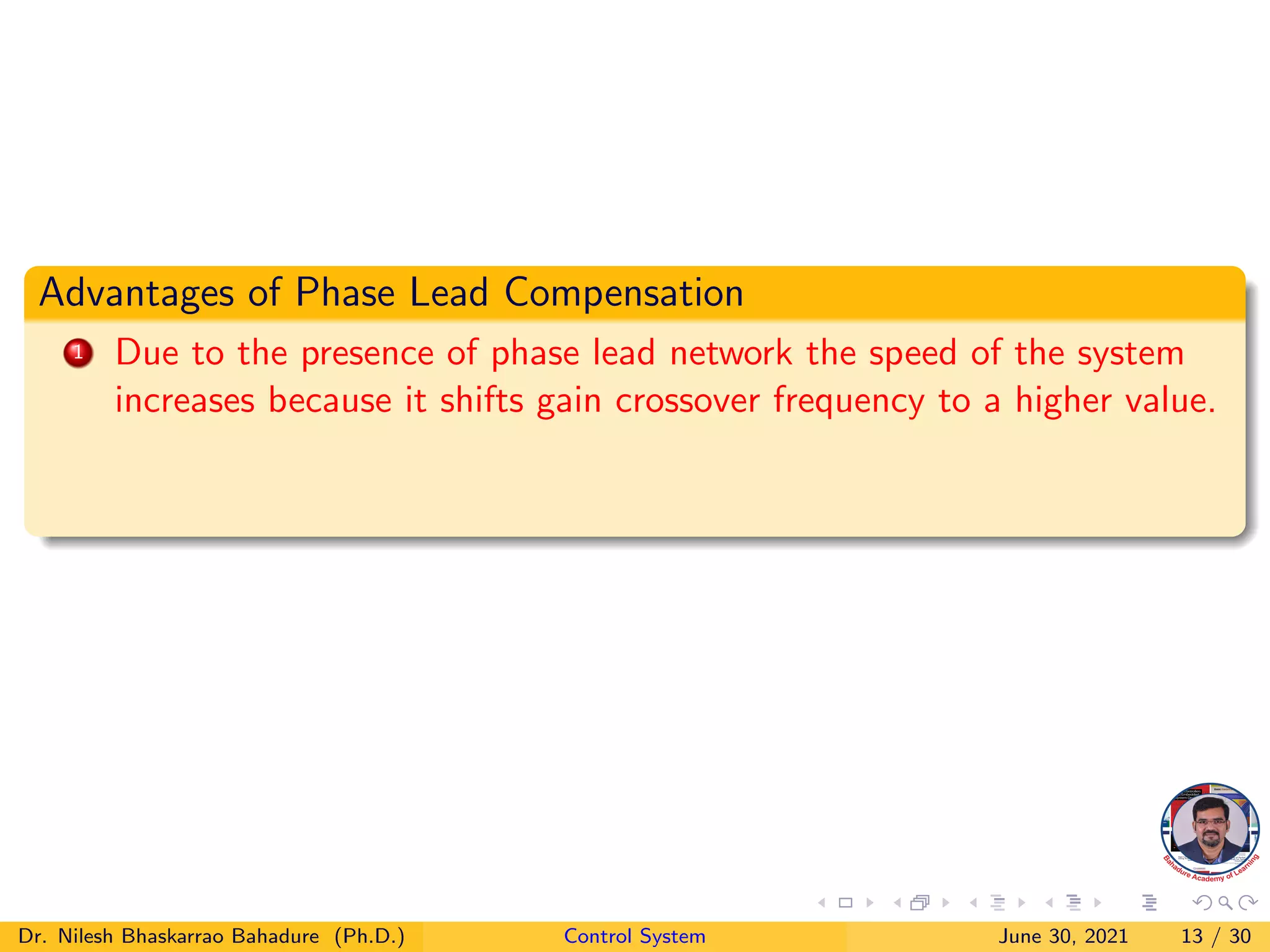 Control system compensator lag lead | PDF