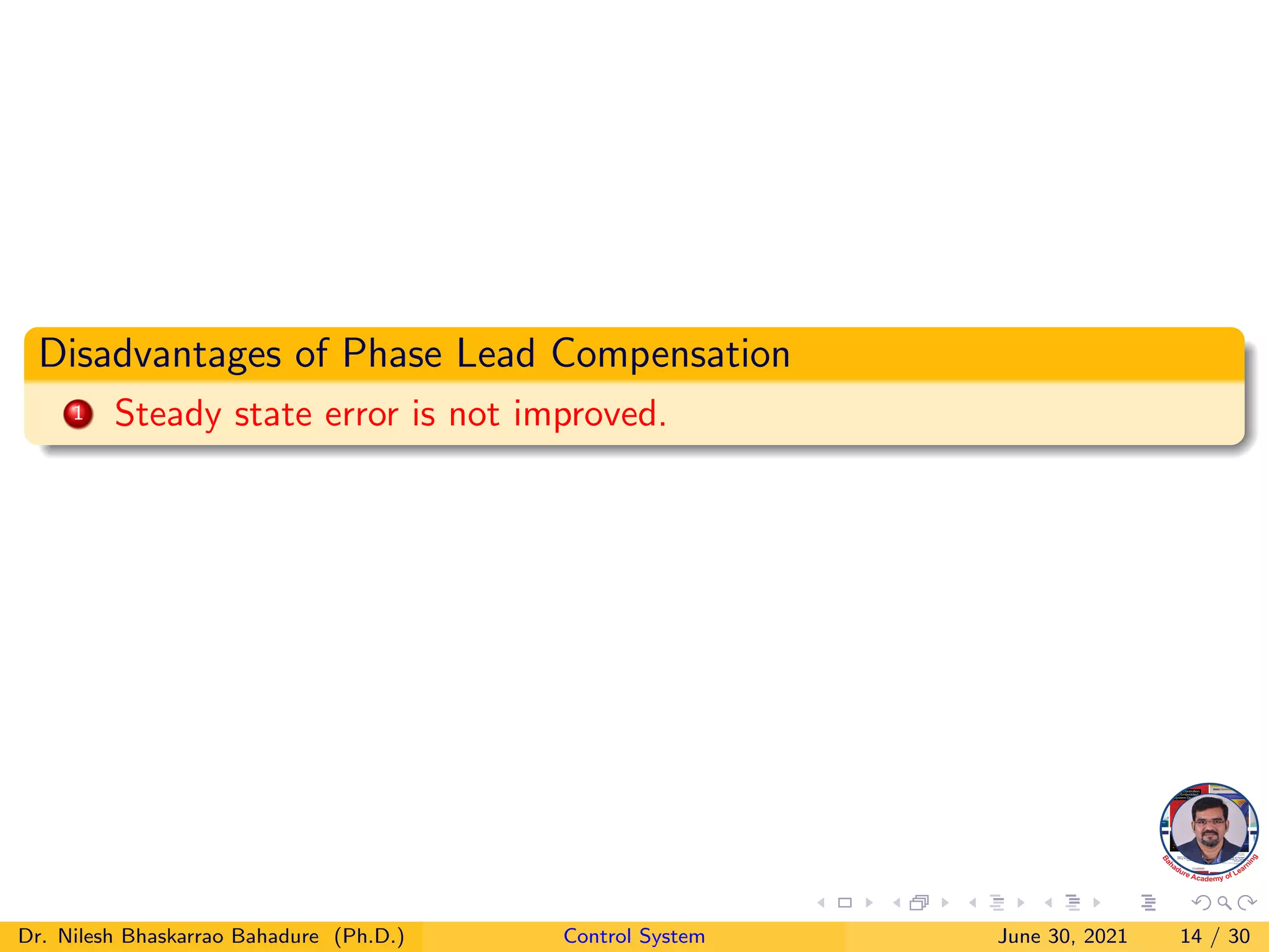 Control system compensator lag lead | PDF