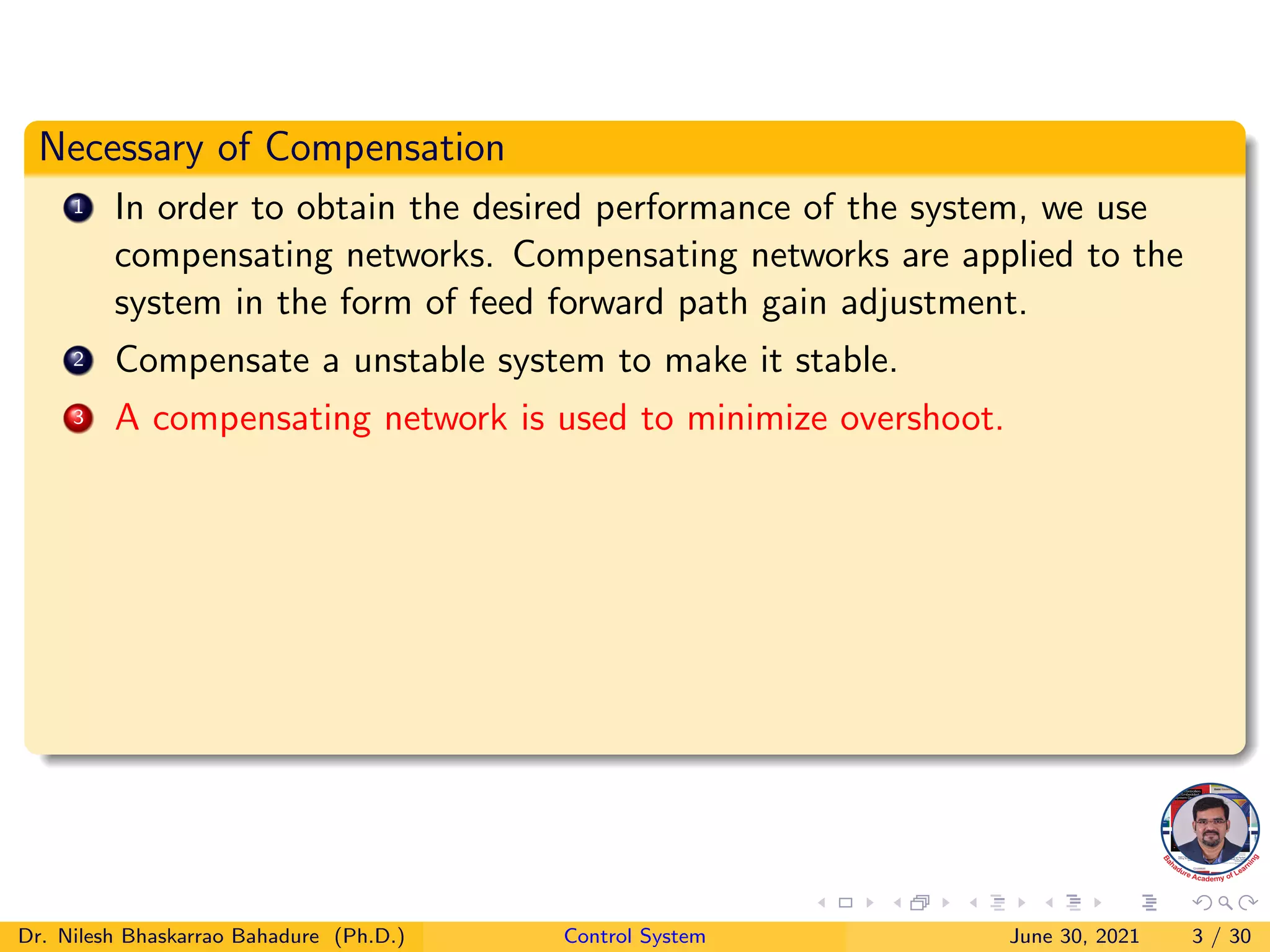 Control system compensator lag lead | PDF